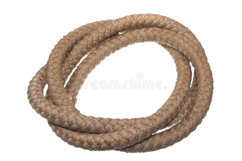 Rope Isolated on White Background Stock Photo - Image of copy ...