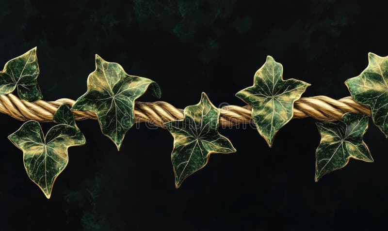 A Rope with Ivy Leaves on it Stock Image - Image of foliage, botanical ...