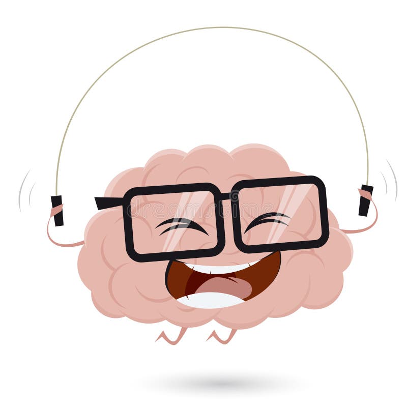 Rope jumping brain clipart stock vector. Illustration of brain - 94073302