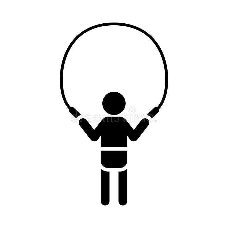 Rope Jumping Exercise Icon stock illustration. Illustration of design ...