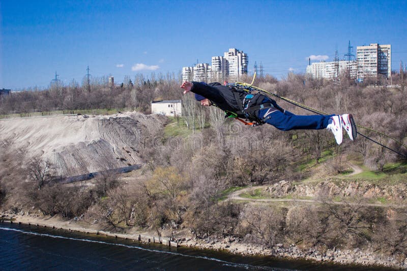 Rope jumping stock photo. Image of confidence, diving - 51506762