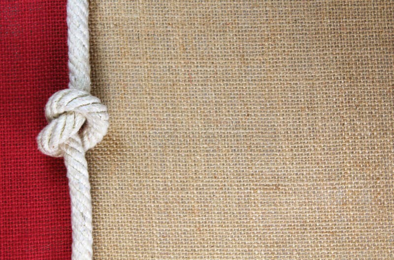 Rope Bow. Jute Wrapping For Present. Close Up. Stock Photo - Image of ...