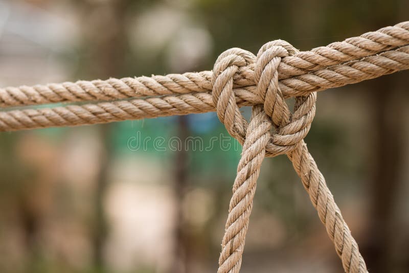 Rope with knot close up stock image. Image of texture - 68910671