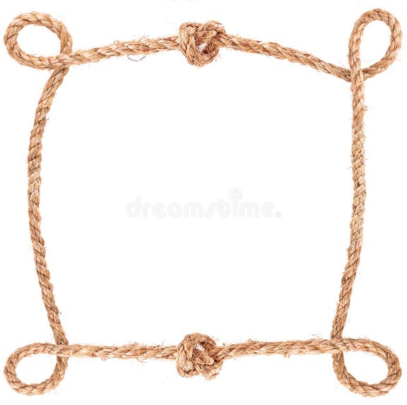 Rope knot frame stock photo. Image of knot, loop, cotton - 48305942