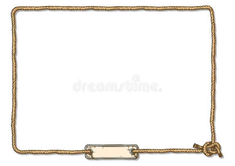 Rope knot frame stock vector. Illustration of border - 89266407