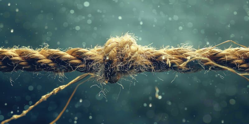 A rope with a knot in it stock photo. Image of field - 371677336