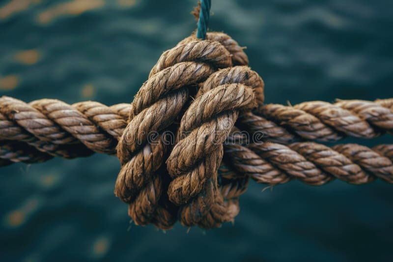 A Rope with a Knot Hanging from Its End. Suitable for Illustrating ...