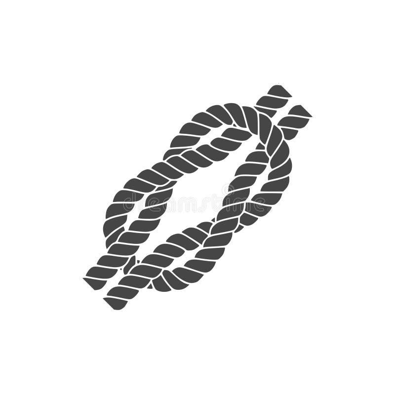 Marine Rope or Nautical Cordage Node or Knot Icon Isolated on White ... Marine Rope or Nautical Cordage Node or Knot Icon Isolated on White ...