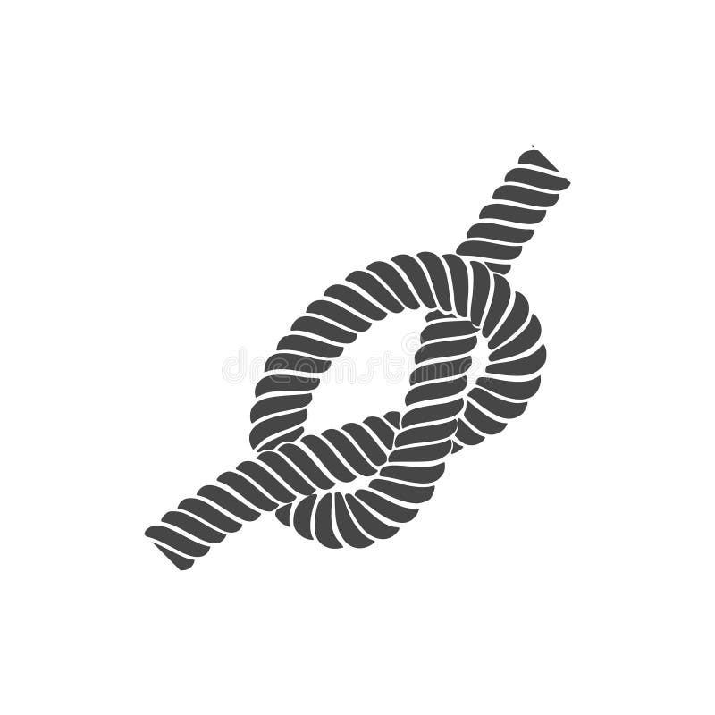Rope Knot Icon or Logo, Color Set with Long Shadow Stock Vector ...