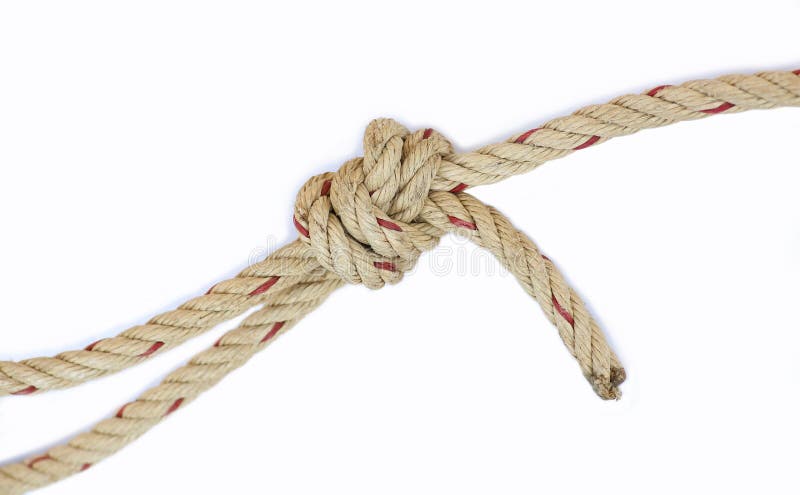 Rope Knot Isolated on White Background Stock Photo - Image of equipment ...