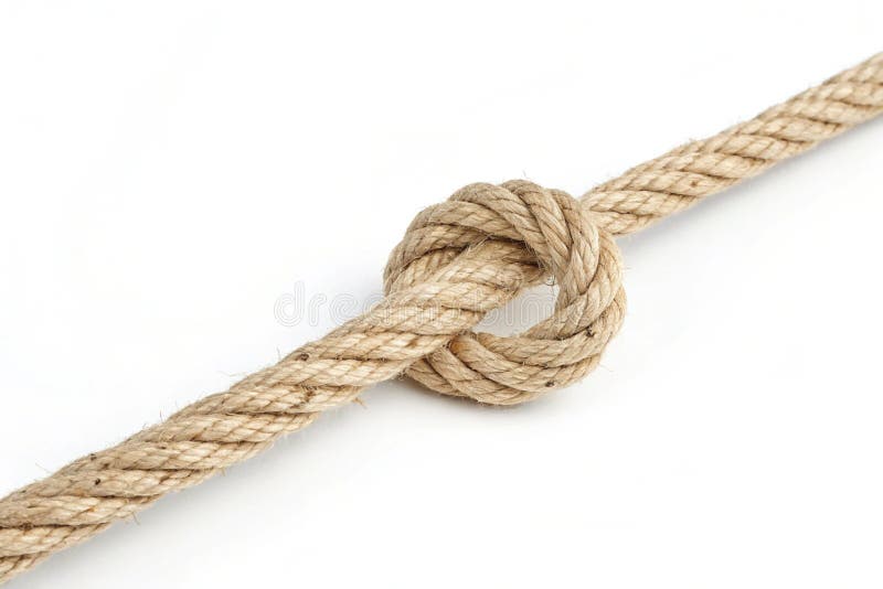 Rope Knot Isolated on White Background Stock Illustration ...