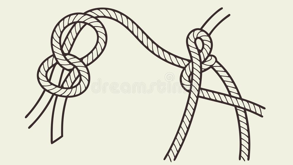 Rope Knot, Secure Fastening and Strength, Vector Design Generative AI ...
