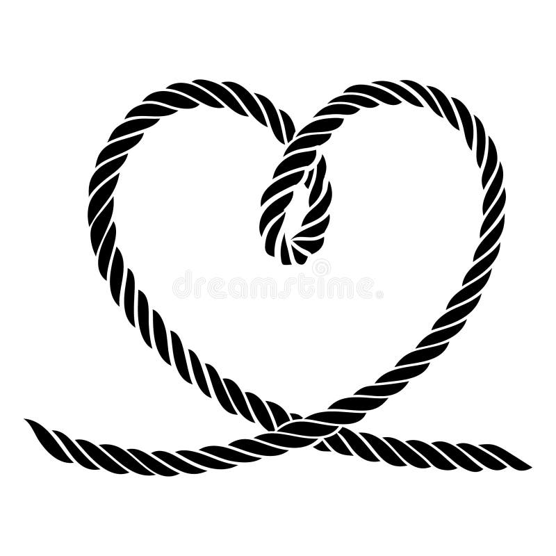 Heart Knot Rope Stock Illustrations – 607 Heart Knot Rope Stock ...