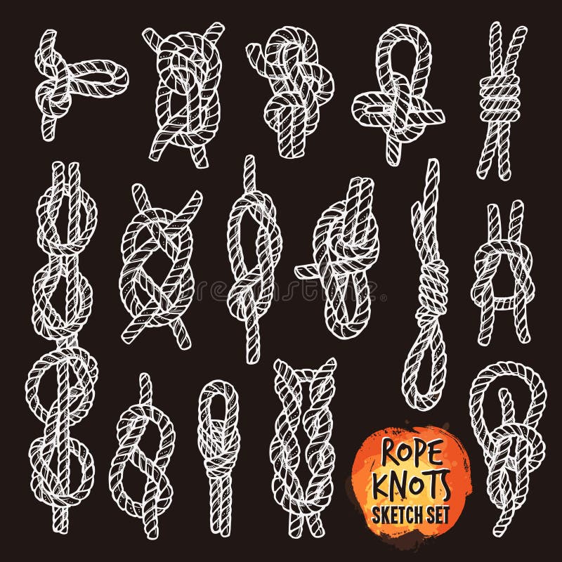 Rope Knots Collection stock vector. Illustration of icons - 82190492