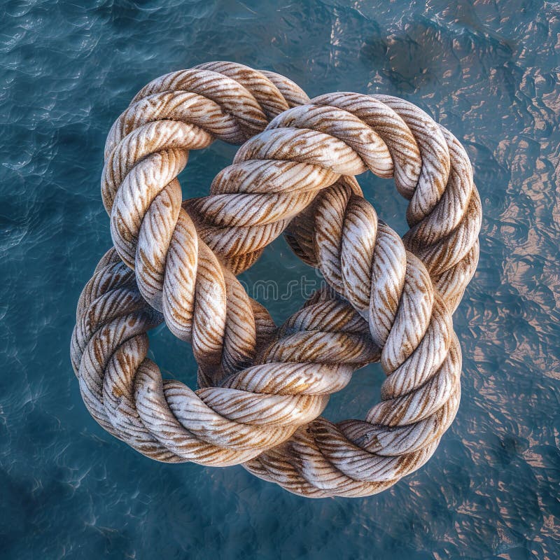 Close-up of a Rope with Knots Generated by Artificial Intelligence ...
