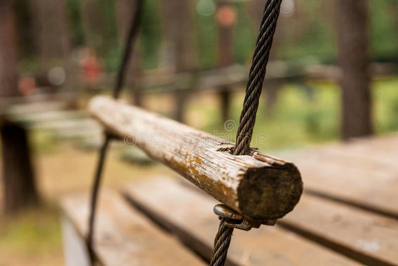 A rope ladder in the park stock image. Image of climbing - 121443559