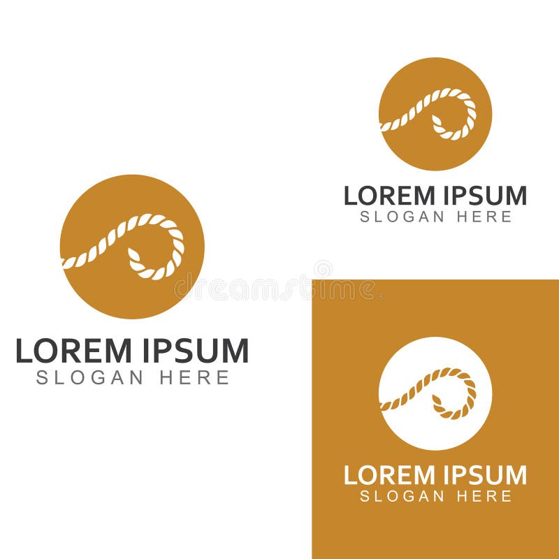 Rope Logo Using a Vector Illustration Design Template Stock Vector ...