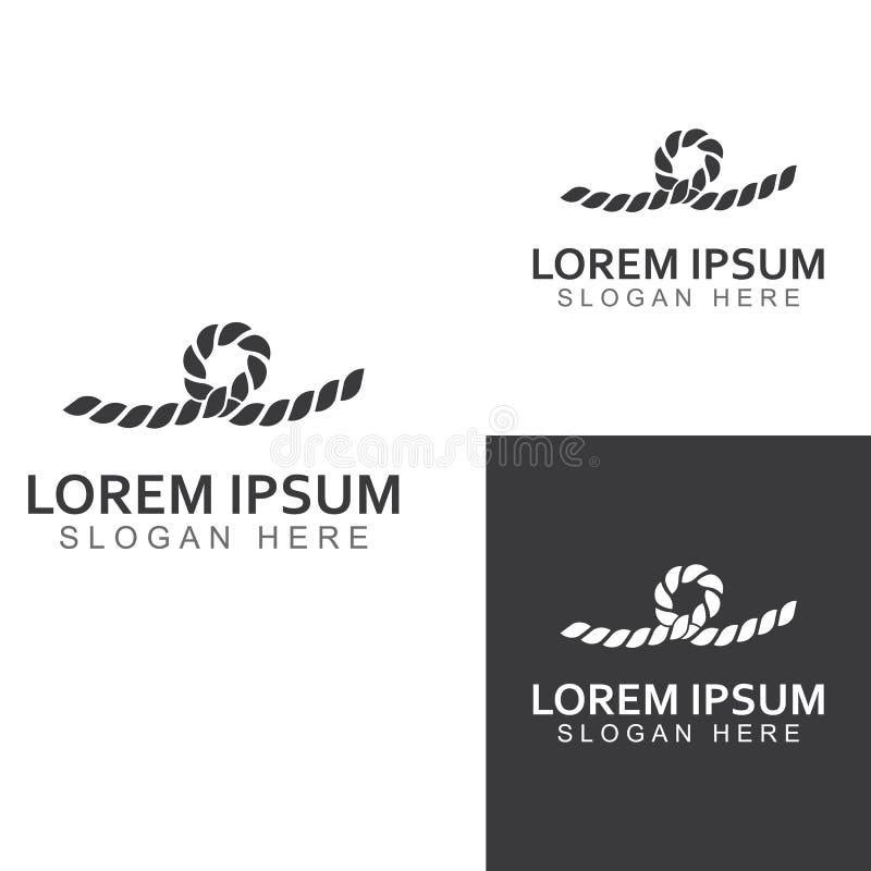 Rope Logo Using a Vector Illustration Design Template Stock Vector ...