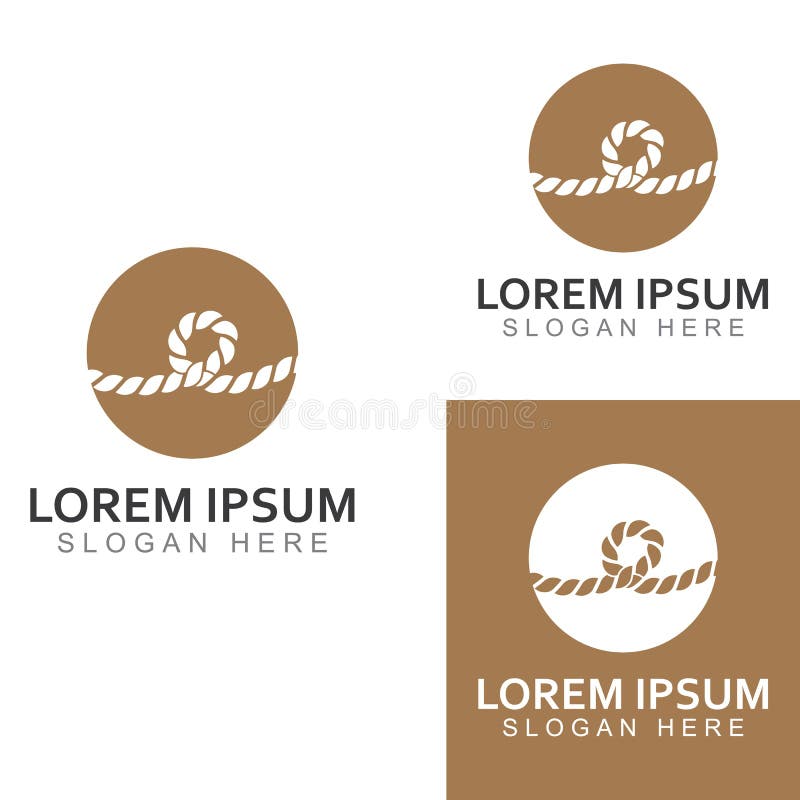 Rope Logo Using a Vector Illustration Design Template Stock Vector ...