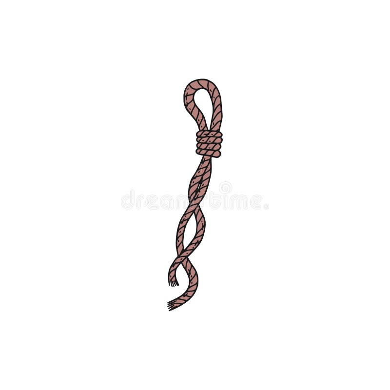 Rope with Loop. Vector Doodle Sketch Isolated Illustration. Stock ...