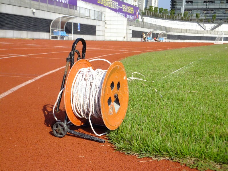 Rope and Machinery in the Football Field Editorial Photography - Image ...
