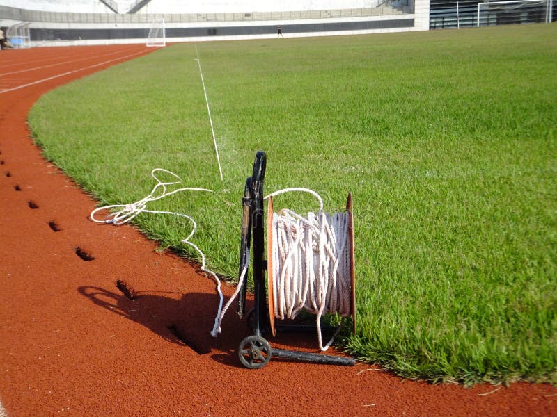 Rope and Machinery in the Football Field Stock Image - Image of ...