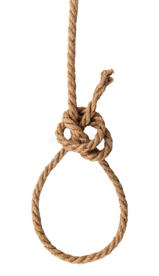 Rope Made of Jute in Loops and Knots on a White Background. Linen ...