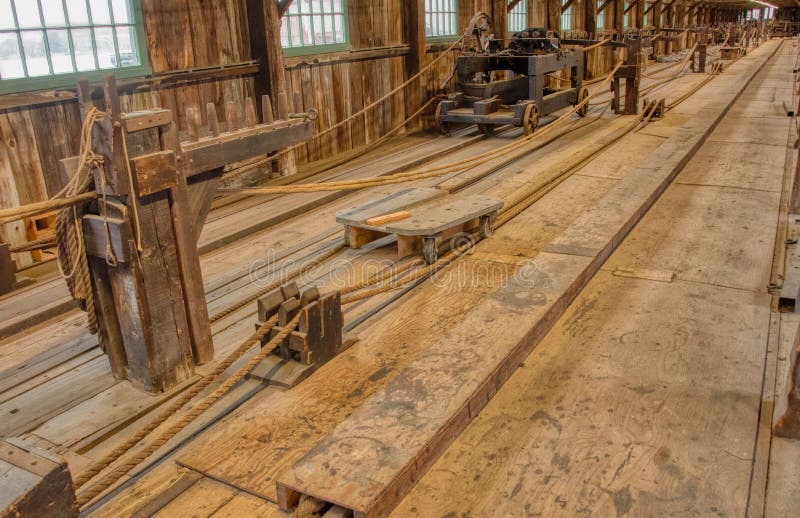 Rope-making Factory Interior with Machines Stock Image - Image of ...