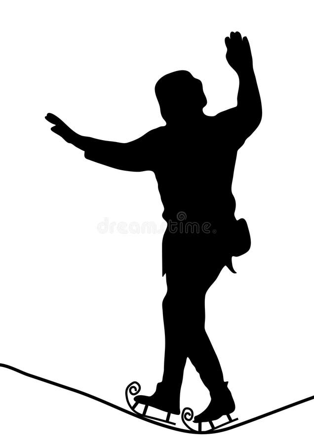 Rope man silhouette stock illustration. Illustration of executive ...
