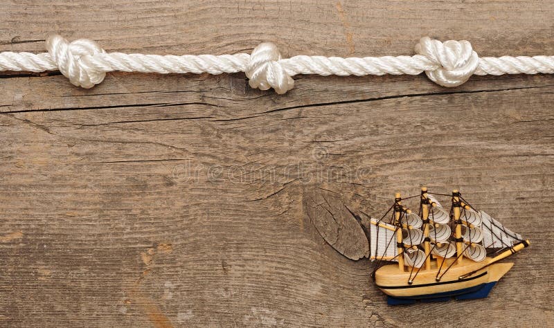 Rope and Model Classic Boat Stock Photo - Image of shells, bend: 28682872