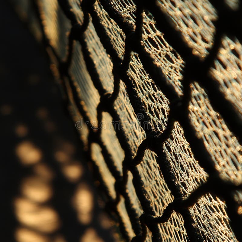 Rope Netting in Warm Light with Shadow Interplay Stock Illustration ...