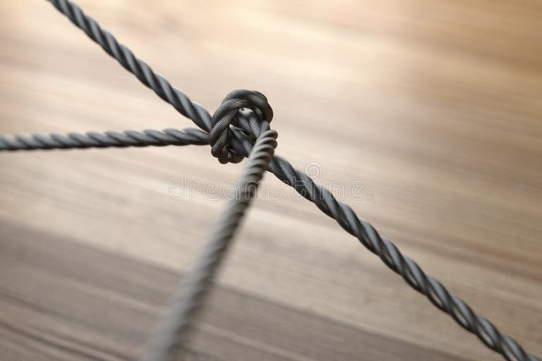 Rope Network, Networking, Connect, Together Loop. 3D Rendering Stock ...
