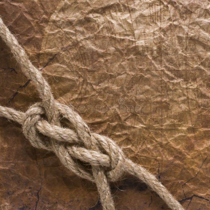 Aged Rope on the Old Paper Background Stock Photo - Image of scroll ...
