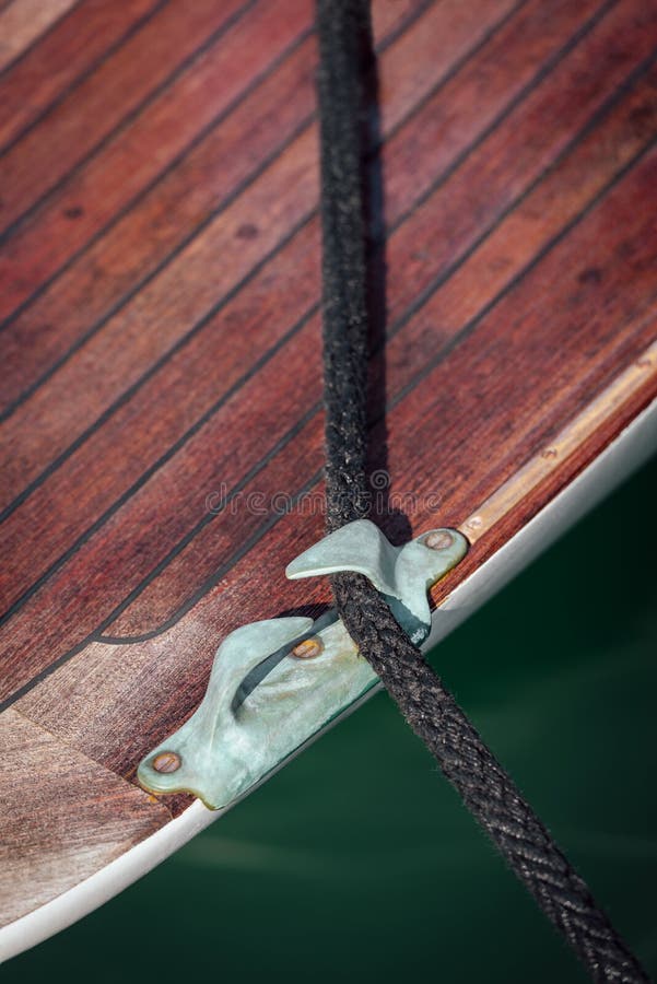 Rope on old sailing ship stock photo. Image of stern - 281674716