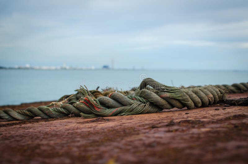 Rope on the old ship stock image. Image of antique, line - 26561369