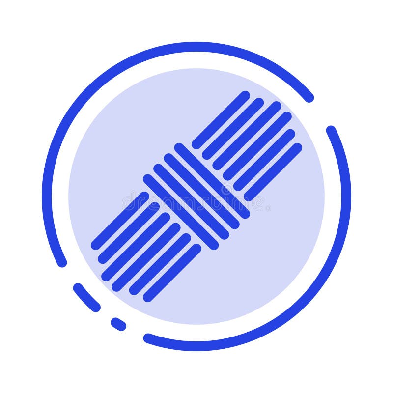 Rope, Pack, Set Blue Dotted Line Line Icon Stock Vector - Illustration ...