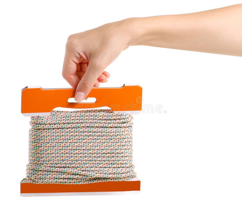 Rope packing in hand stock image. Image of gray, ball - 119784583