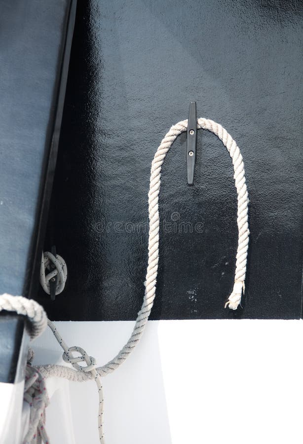 Rope on the passenger boat stock image. Image of ship - 37713845