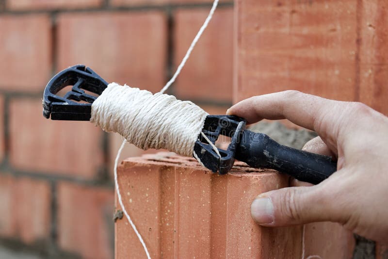 Rope Plumb for Even Brickwork. Compliance with the Correct Laying of ...
