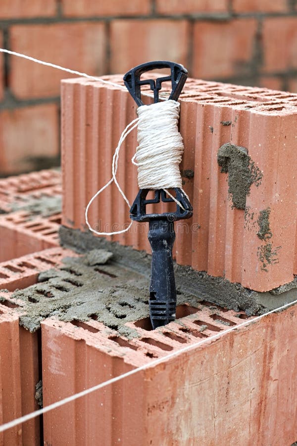 Rope Plumb for Even Brickwork. Compliance with the Correct Laying of ...