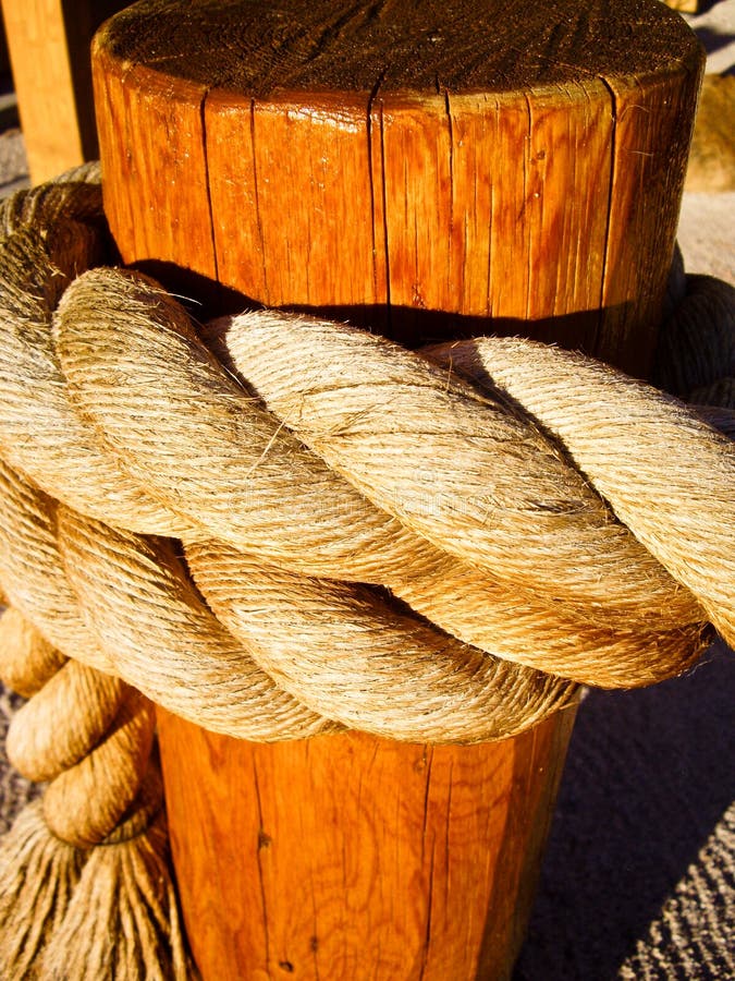 Rope on a Post stock image. Image of post, lines, rope - 29496649