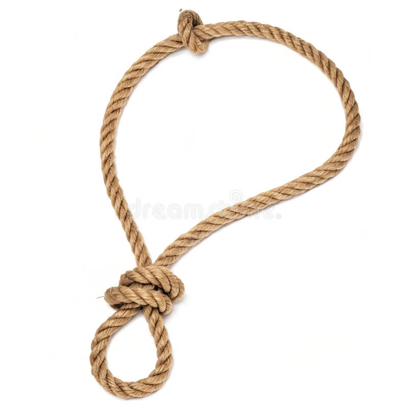 Rope Question Mark Isolated on White Background Stock Illustration ...