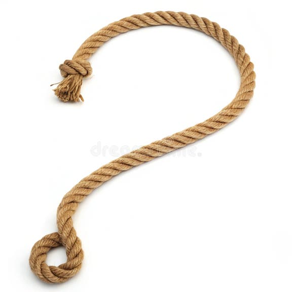 Rope Question Mark Isolated on White Background Stock Illustration ...