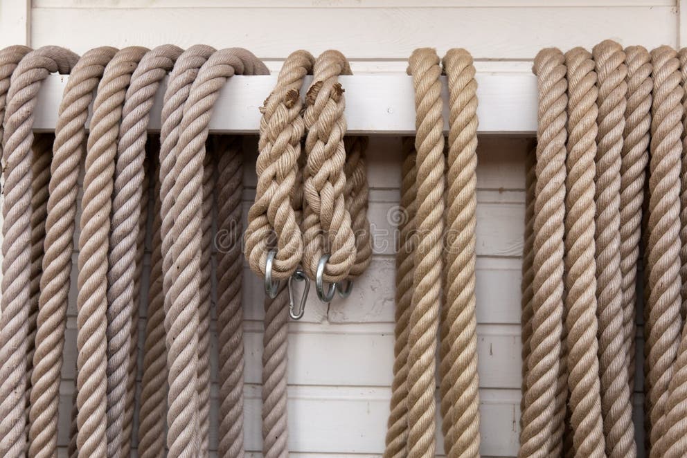 Rope on railing stock photo. Image of tool, still, white - 21016394
