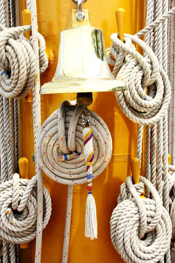 Rope and ring bell stock image. Image of alarm, boat - 32701181