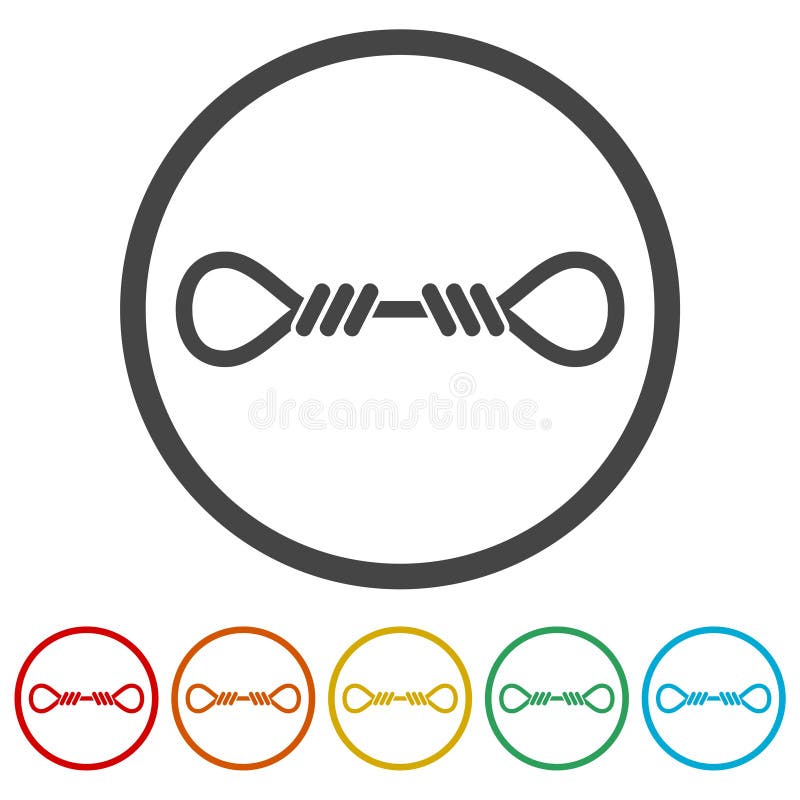 Rope ring icon, color set stock illustration. Illustration of customer ...