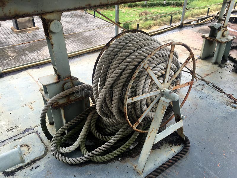 Rope roll stock photo. Image of inland, boats, coastal - 78718014