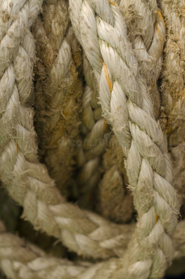 Rope rolled up in spiral stock image. Image of curled - 32363443