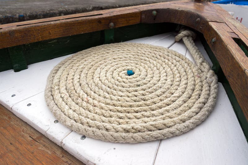 Rope rolled up in spiral stock image. Image of curled - 32363443