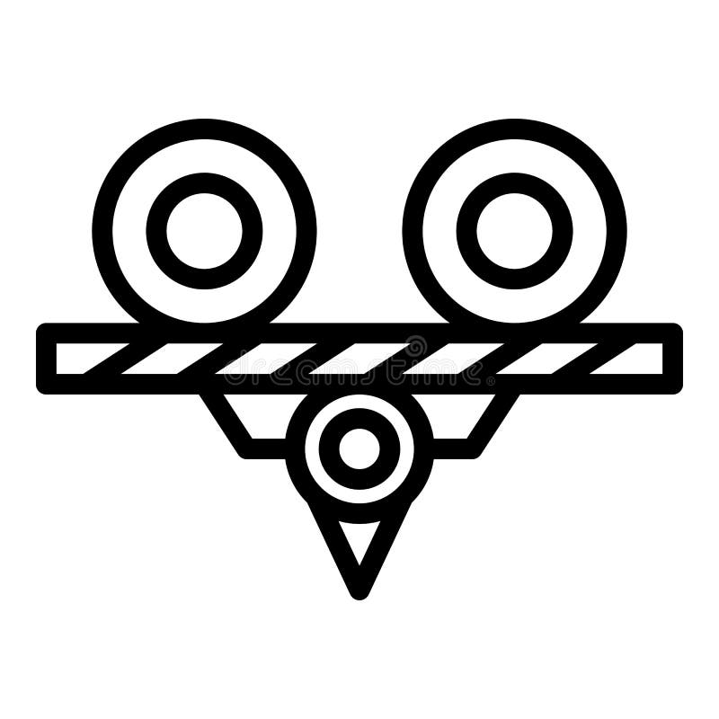 Rope Roller Icon Outline Vector. Park Adventure Stock Vector ...